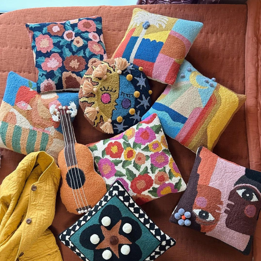 Break Free From The Beige Trend With Wool Hook Cushions – Merino & Me